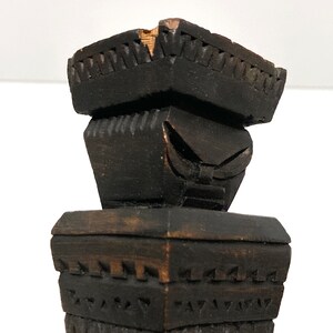 Peruvian Wood Carving Set - 3 Hand Carved Wooden Inca Statues Vintage ...