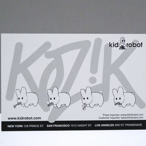 Labbit Kozik Kidrobot Postcard - Make Face for Happy Mouth - Ice Cream ...