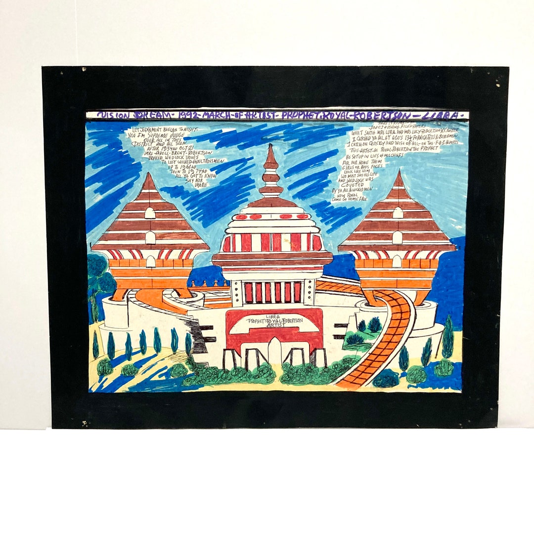 Prophet Royal Robertson Outsider Folk Art Drawing Vision Dream Vintage ...