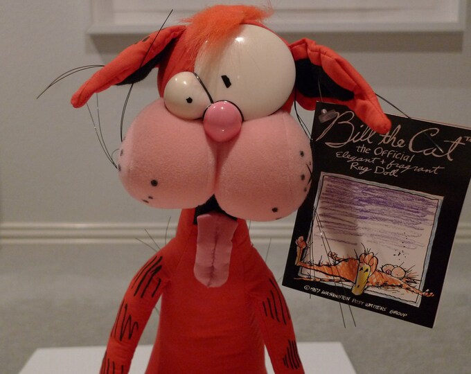 BILL the CAT Plush Doll Bloom County Berkeley Breathed New With ...