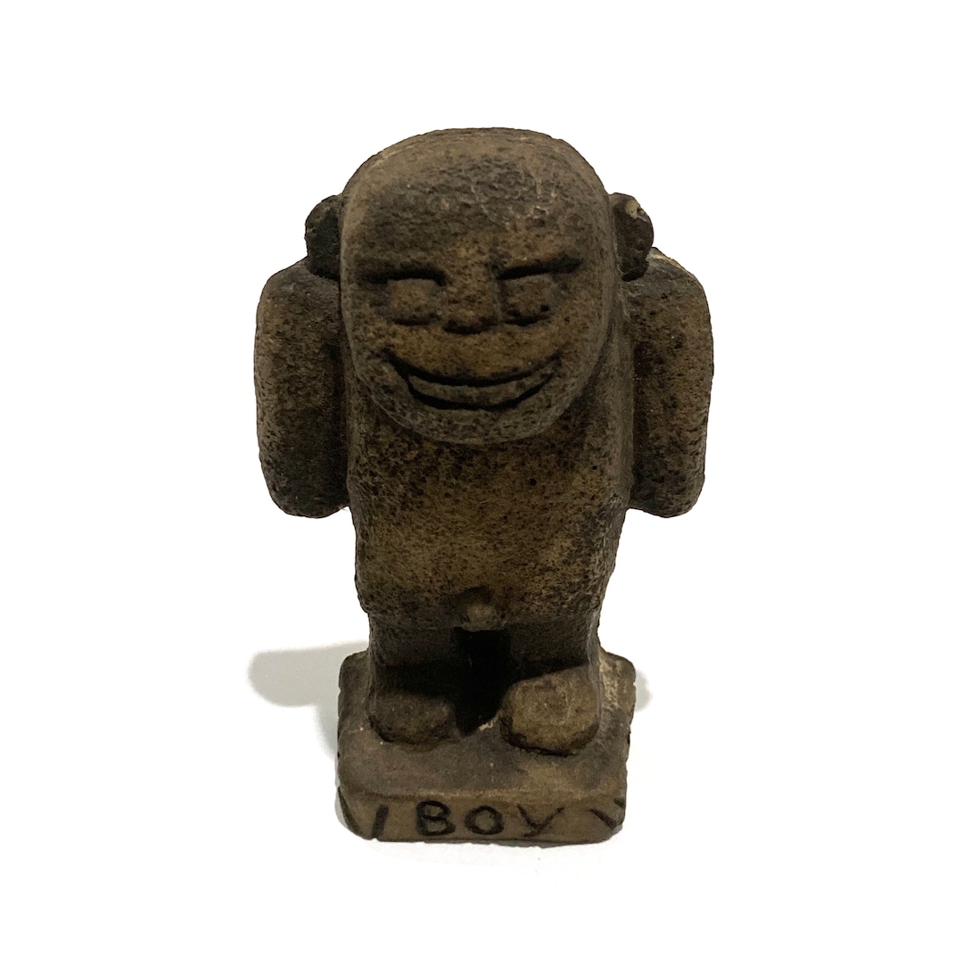 Polynesian Tiki Lava Rock Statue Vintage 1960's / Hawaiian BOY Figure ...