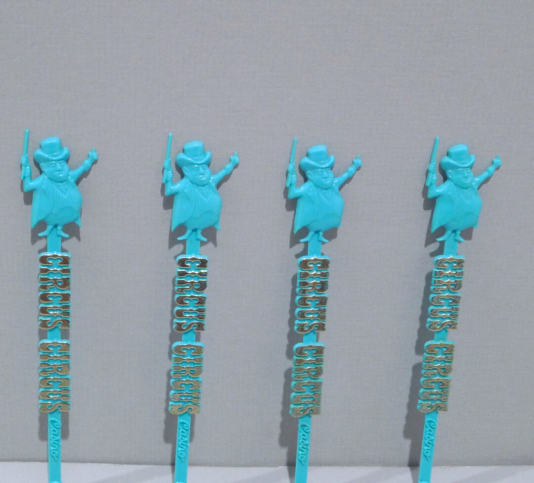 Circus Circus Casino Swizzle Stick Set of Four - Las Vegas NV 70s ...