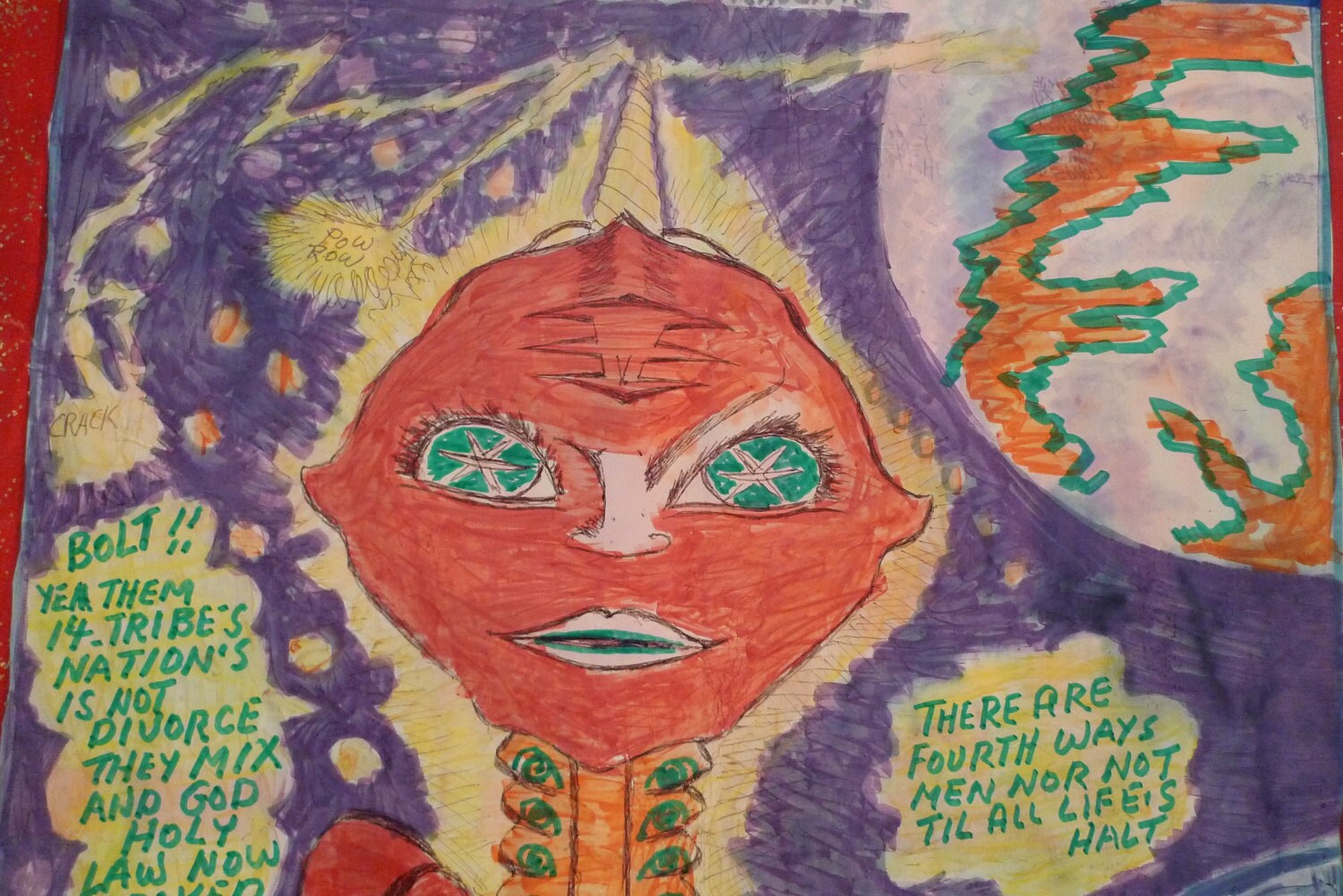 Prophet Royal Robertson Folk Art Drawing Outer Space Alien | Etsy