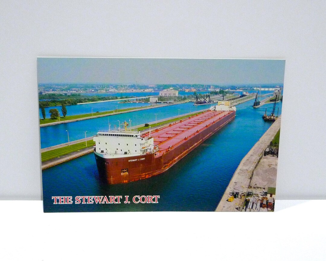 The Stewart J Cort Postcard - Great Lakes 2000 Vintage Soo Locks ...