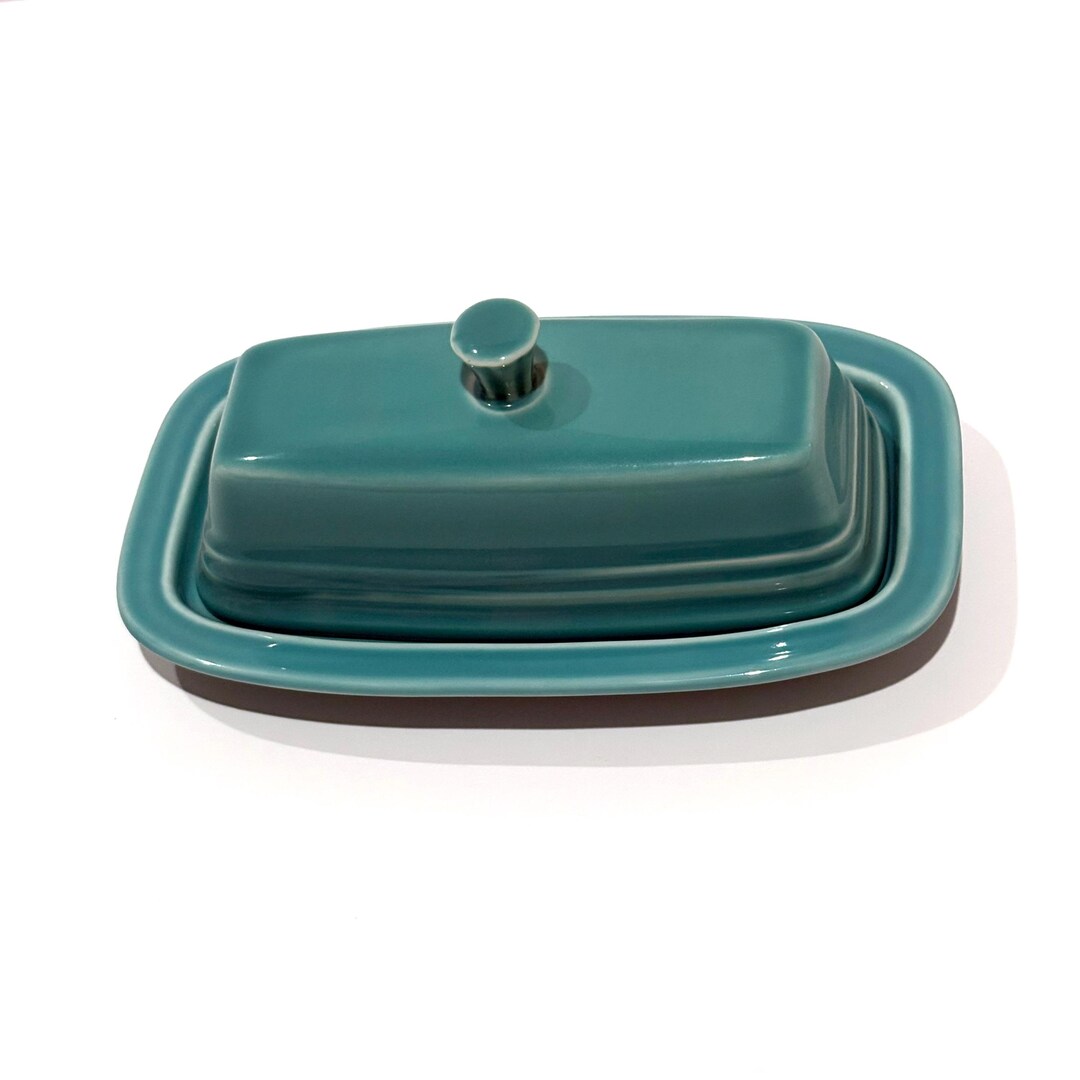 Fiestaware Homer Laughlin China Covered Butter Dish - Vintage 1990's, 7 ...