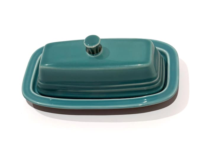 Fiestaware Homer Laughlin China Covered Butter Dish - Vintage 1990's, 7 ...