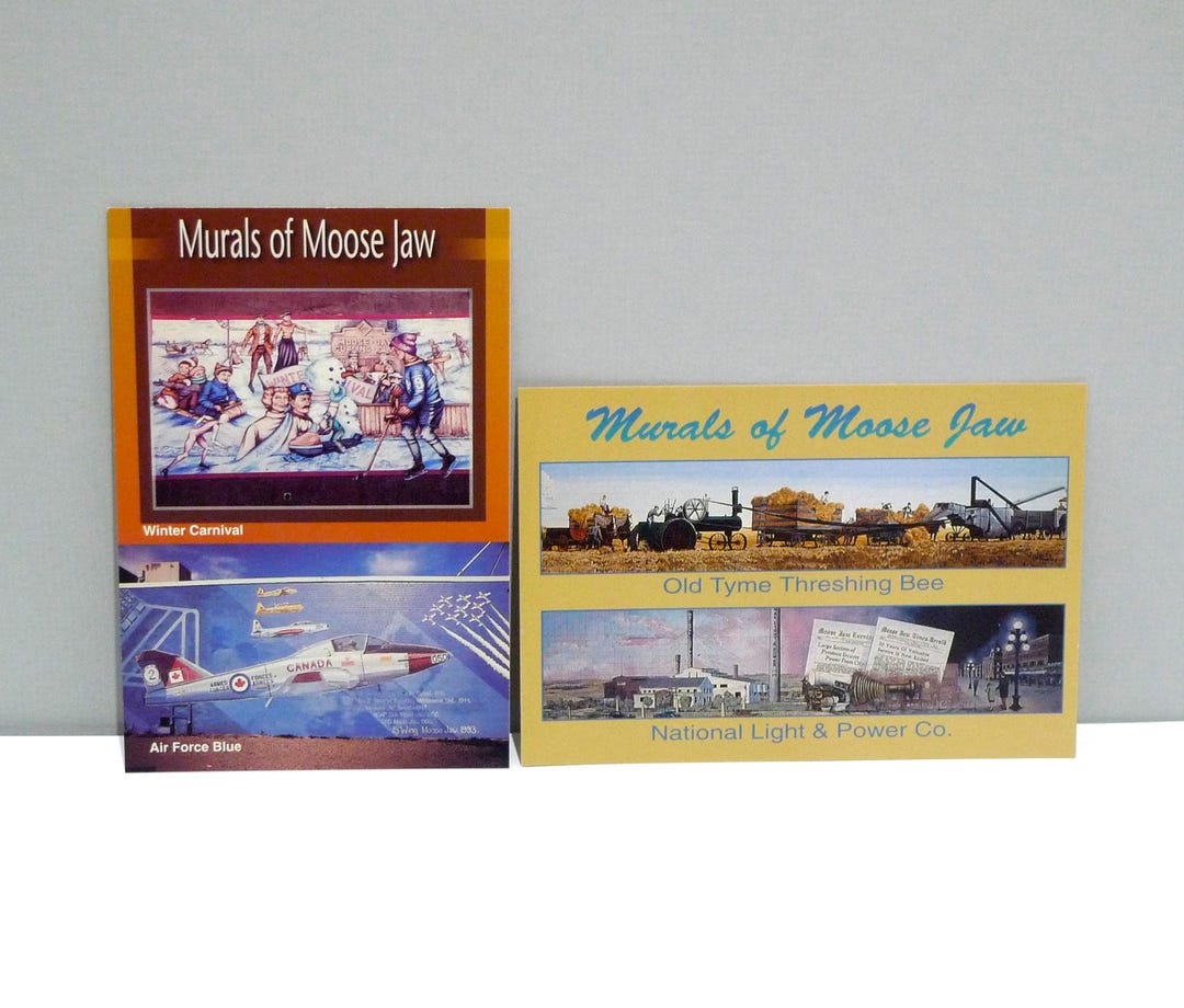 Murals of Moose Jaw, Saskatchewan Postcard Set of Two / Canada Post ...