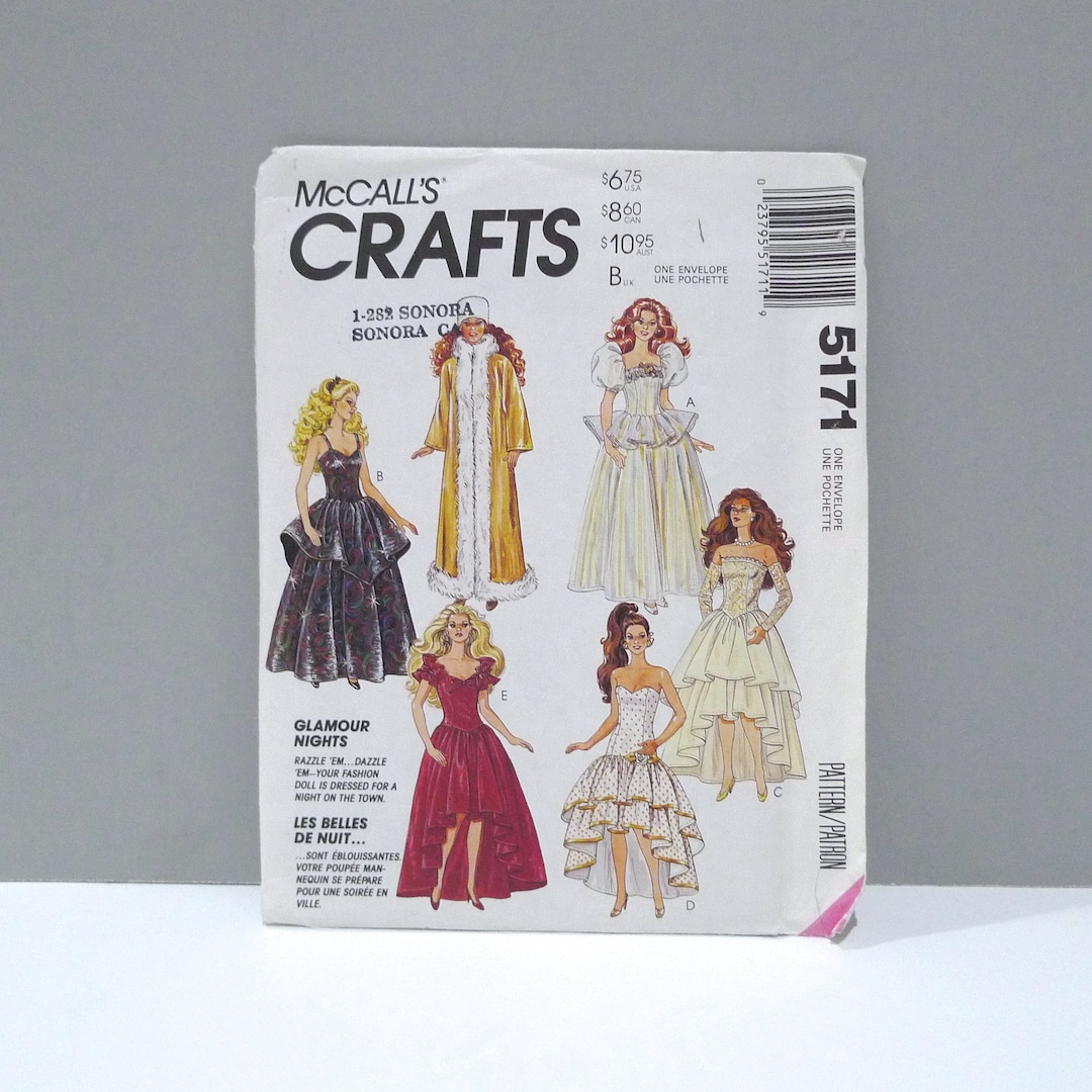 Fashion Doll Clothes Wardrobe Mccalls 5171 Vintage Retro 11 - Etsy