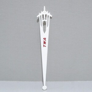 TWA Airlines Swizzle Stick - White Jet Airplane / Spir-it USA ...