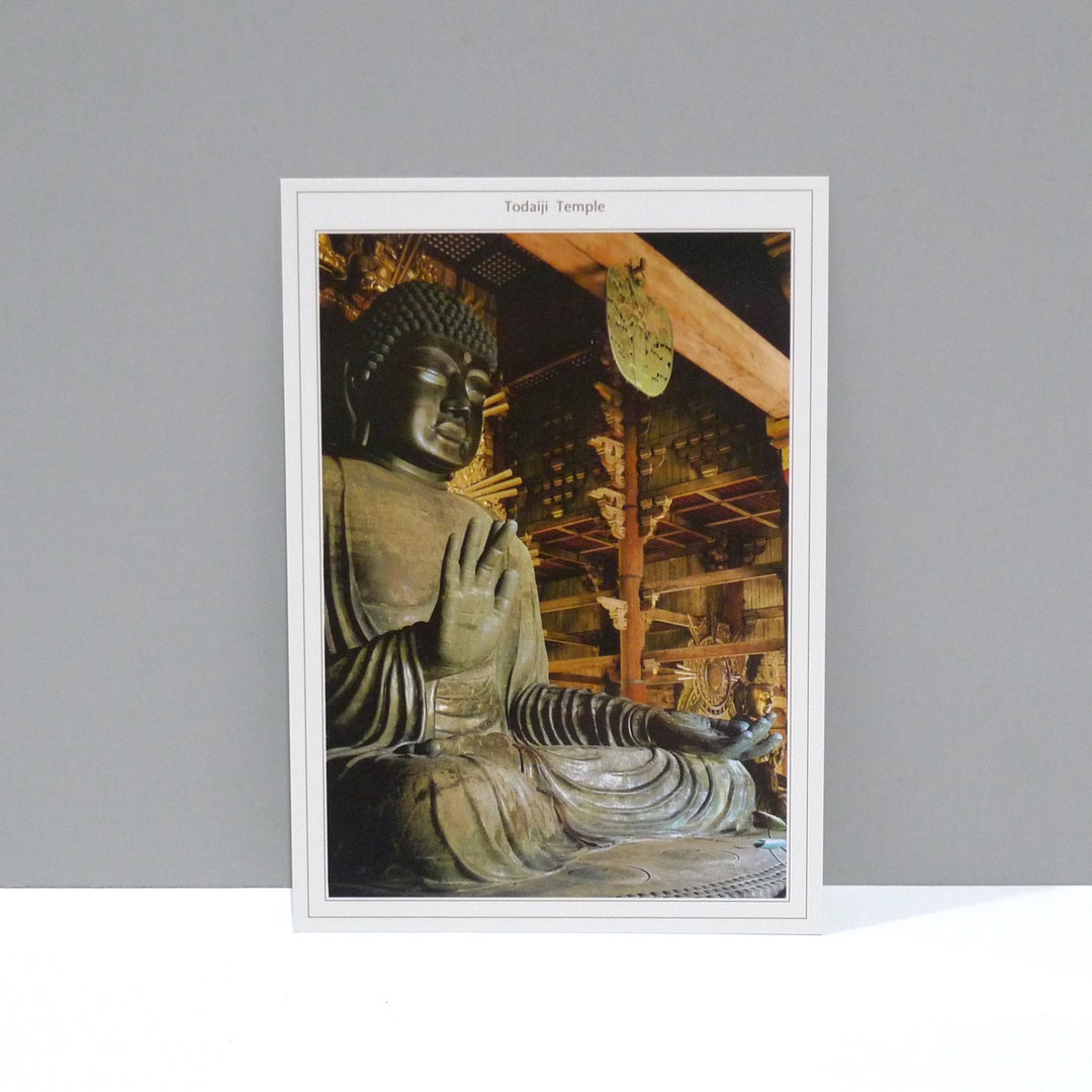 Todaiji Temple - the Great Buddha Postcard Vintage Japanese Temple ...