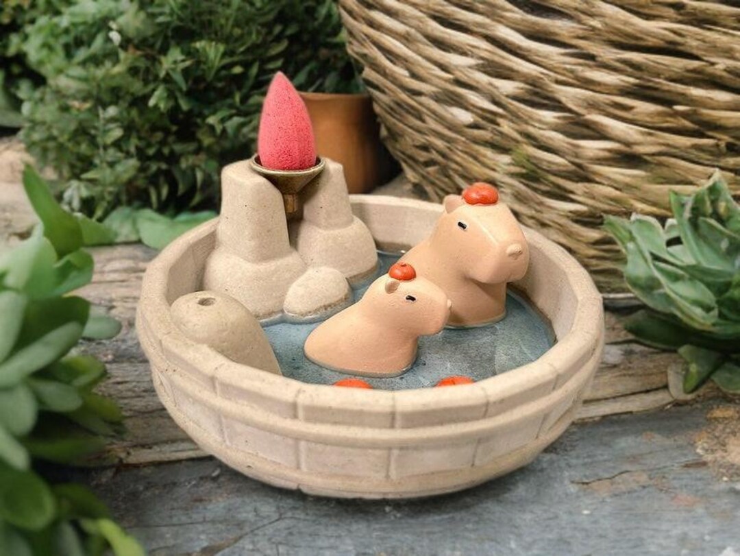 Capybara Backflow Incense Burner, Incense Waterfall, Kawaii Capybara ...
