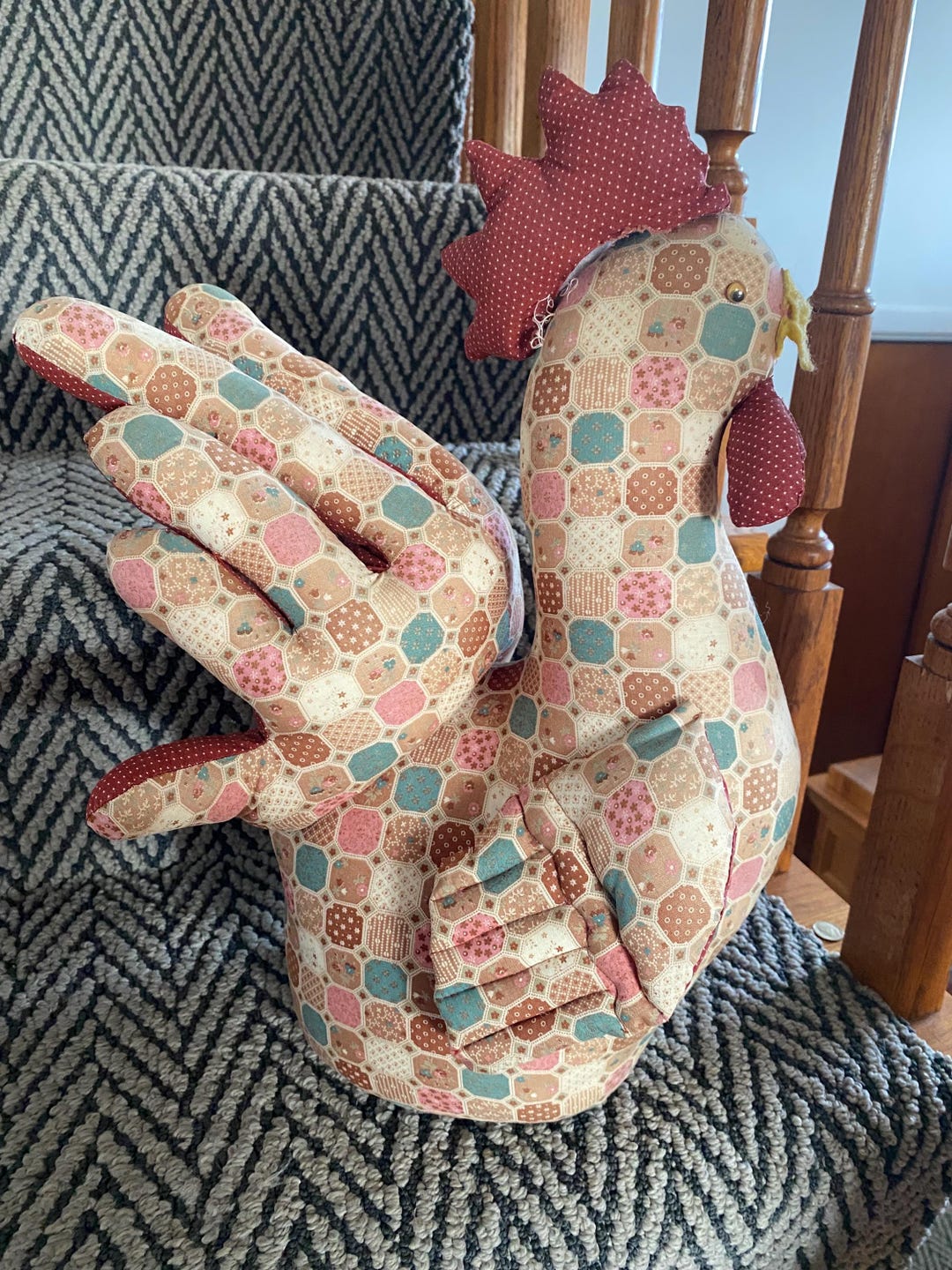 Vintage Cottage Core Fabric Rooster Door Stopper - Etsy
