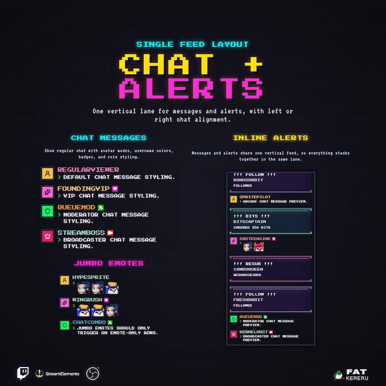 Retro Game Twitch Chat Widget — Arcade Game Stream Overlay With ...
