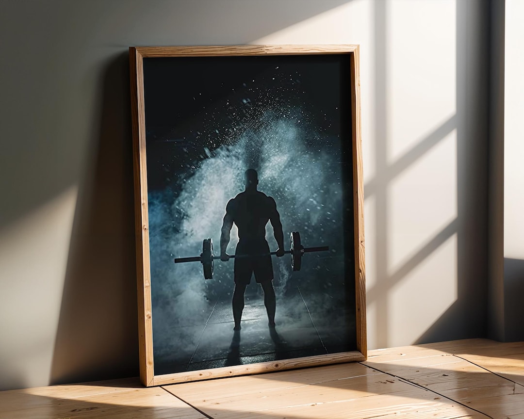 Sports Artwork | Strength Training Barbell | Gym Fitness Wall Art Print ...