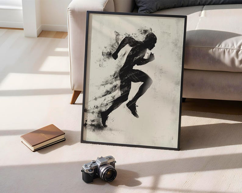 Sports Artwork | Sprinter Running Art | Track and Field Decor | Athlete ...