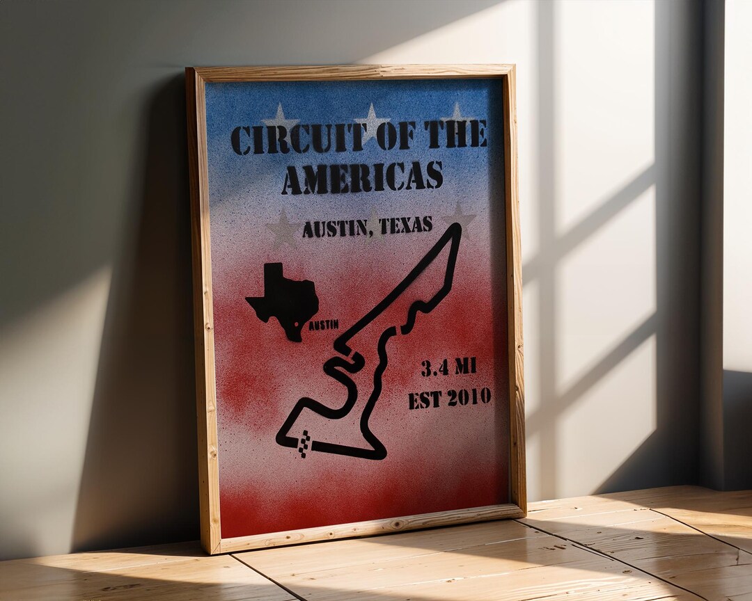 Americas Racing Circuit Map Poster Motorsport Wall Decor - Etsy