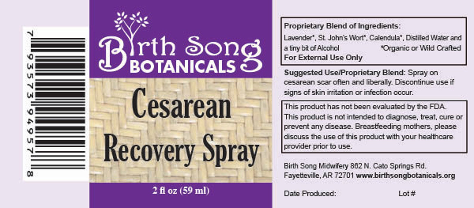 Natural Cesarean Recovery Spray to Keep the Incision Site | Etsy