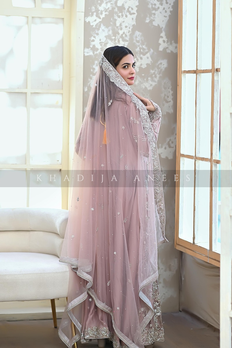 Pakistani Wedding Dress Lehenga Maxi, Blush Pink Bridal Outfit, Luxury ...