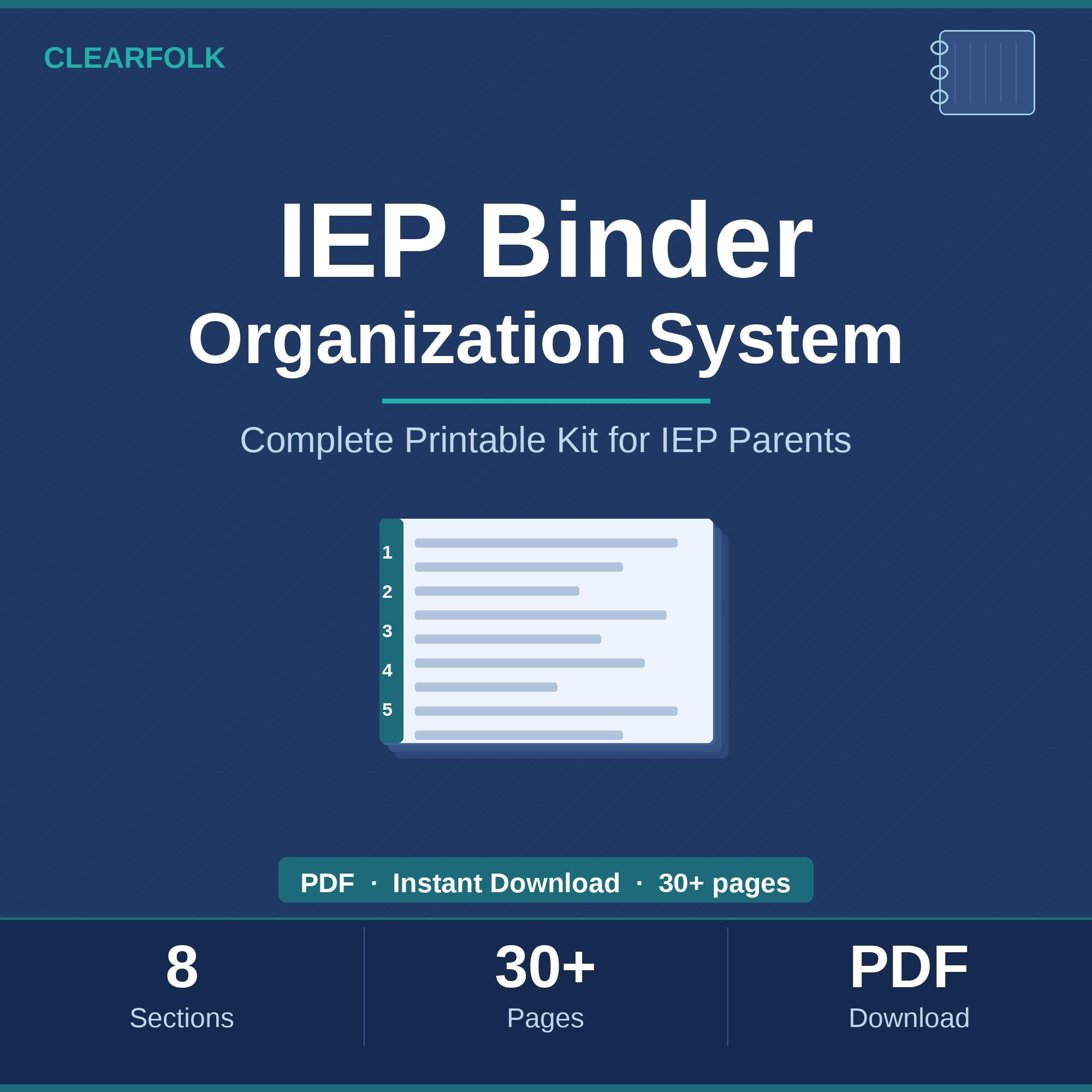 IEP Parent Binder | Special Education Organizer Printable | IEP Meeting ...