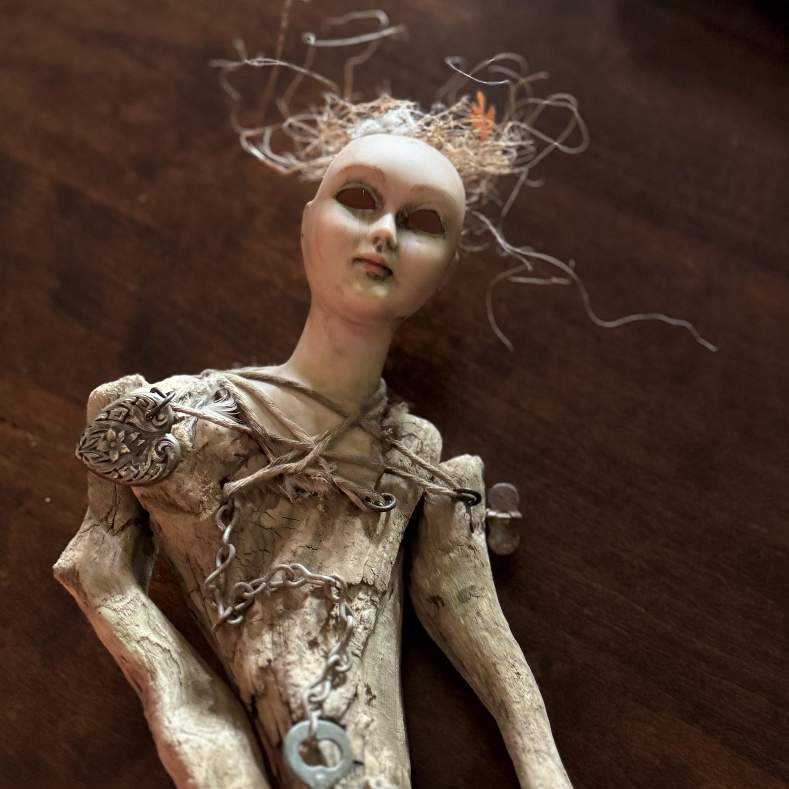 The Hollow - Eyed Heir Art Doll Taxidermy Assemblage Wall Art With ...