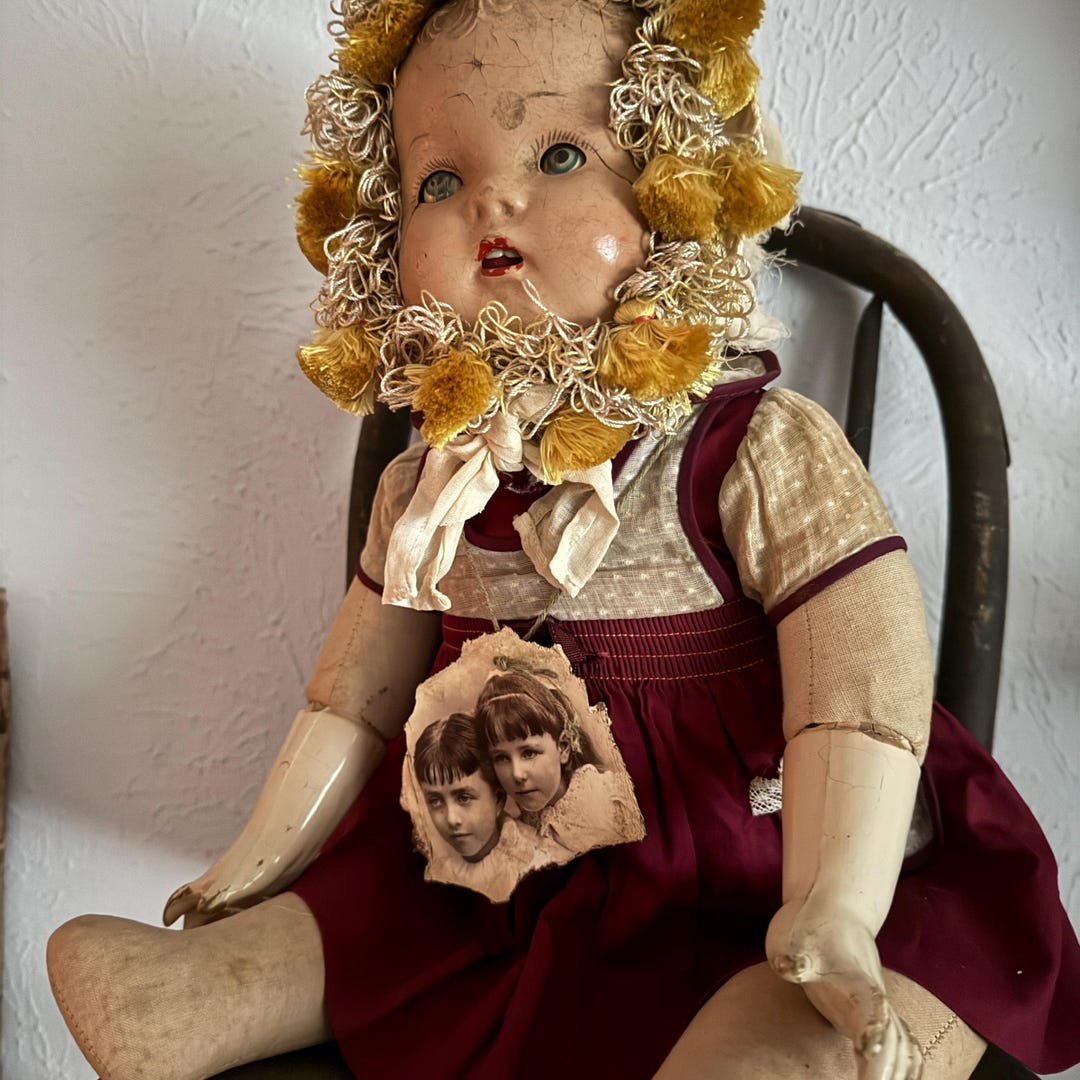 Antique Composite Doll Tattered and Distressed Old Doll Baby Doll ...