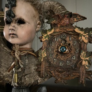 Handmade Art Doll OOAK Found Object Real Horn Assemblage Art Bird Nest - Etsy