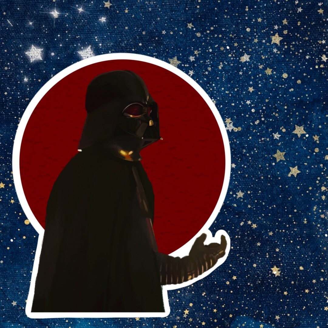 Darth Vader Vinyl Sticker, Anakin Skywalker Art, Sith Dark Side Sticker ...