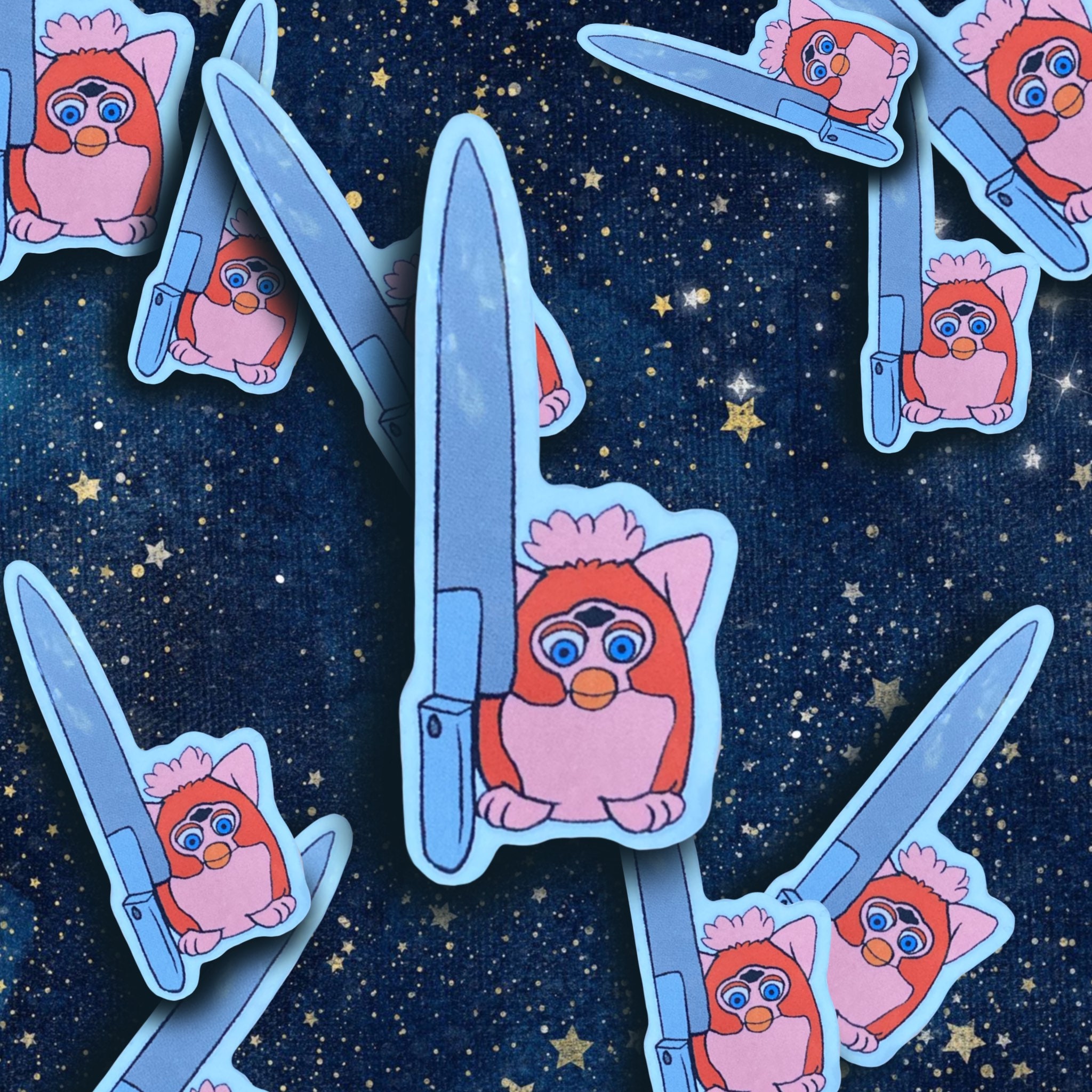 Cursed Furbies Knife Baby Furby Art Mini Sticker 90s Kids - Etsy Australia