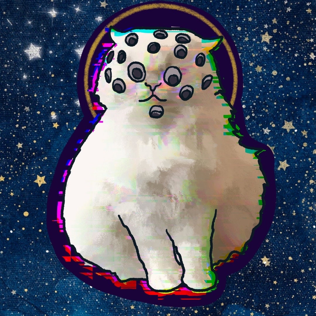 Look in My Eyes Biblically Accurate Angel Cat Holographic - Etsy