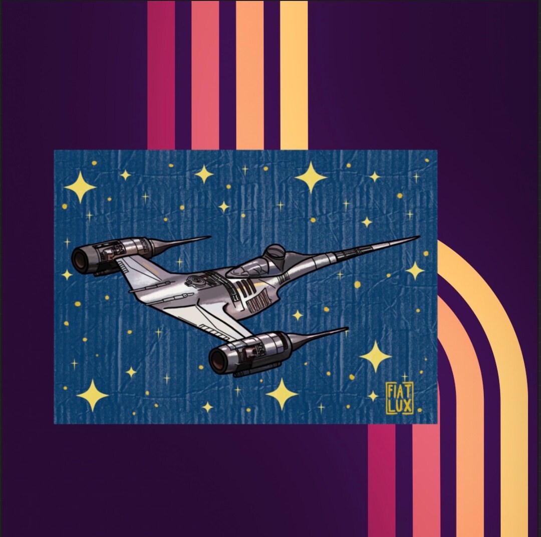 Mando Naboo N1 Starfighter Din Grogu Padme Vehicles of the Galaxy Print ...