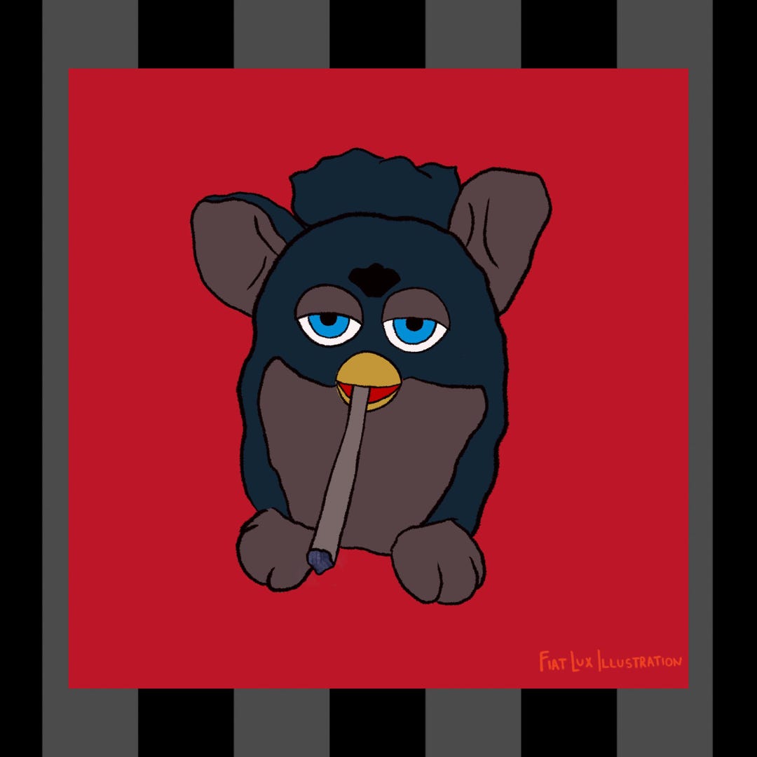 Cursed Furbies - 420 Blaze It Humor Furby 90s Toy 4x6 Art Print, 90s ...
