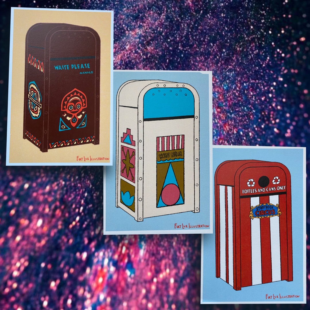 Magic Trash 3 Print Pack, Funny Wall Art, Food Illustration, Childrens ...