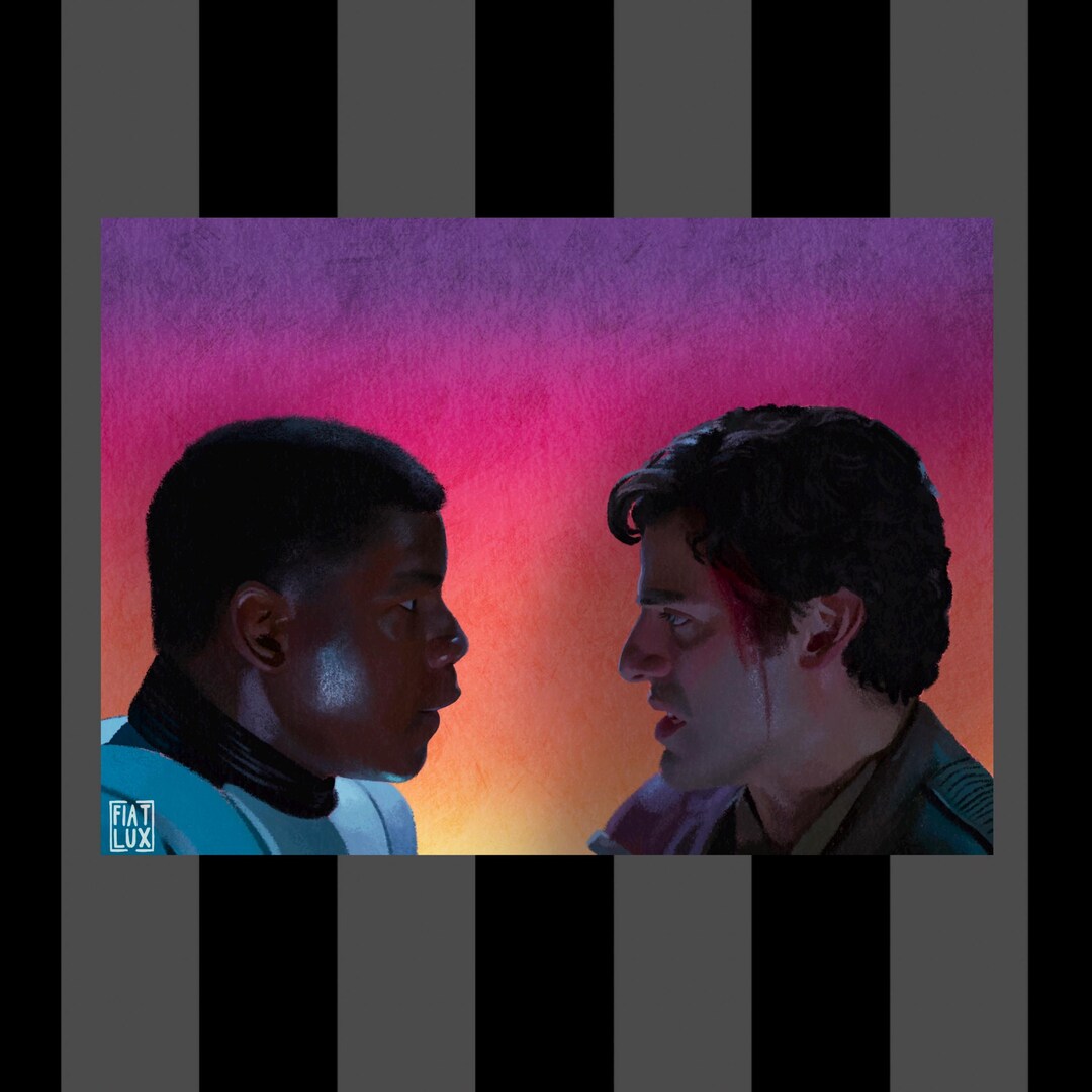 Stormpilot Finn Poe Star Wars Art Fanart 5x7 Nerd Decor Queer Art LGBTQ ...