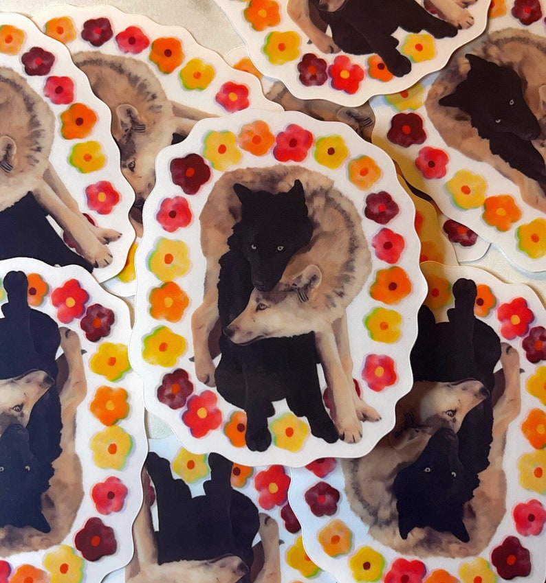 Wolf Week Charity Transparent Sticker Save the Wolves Retro - Etsy