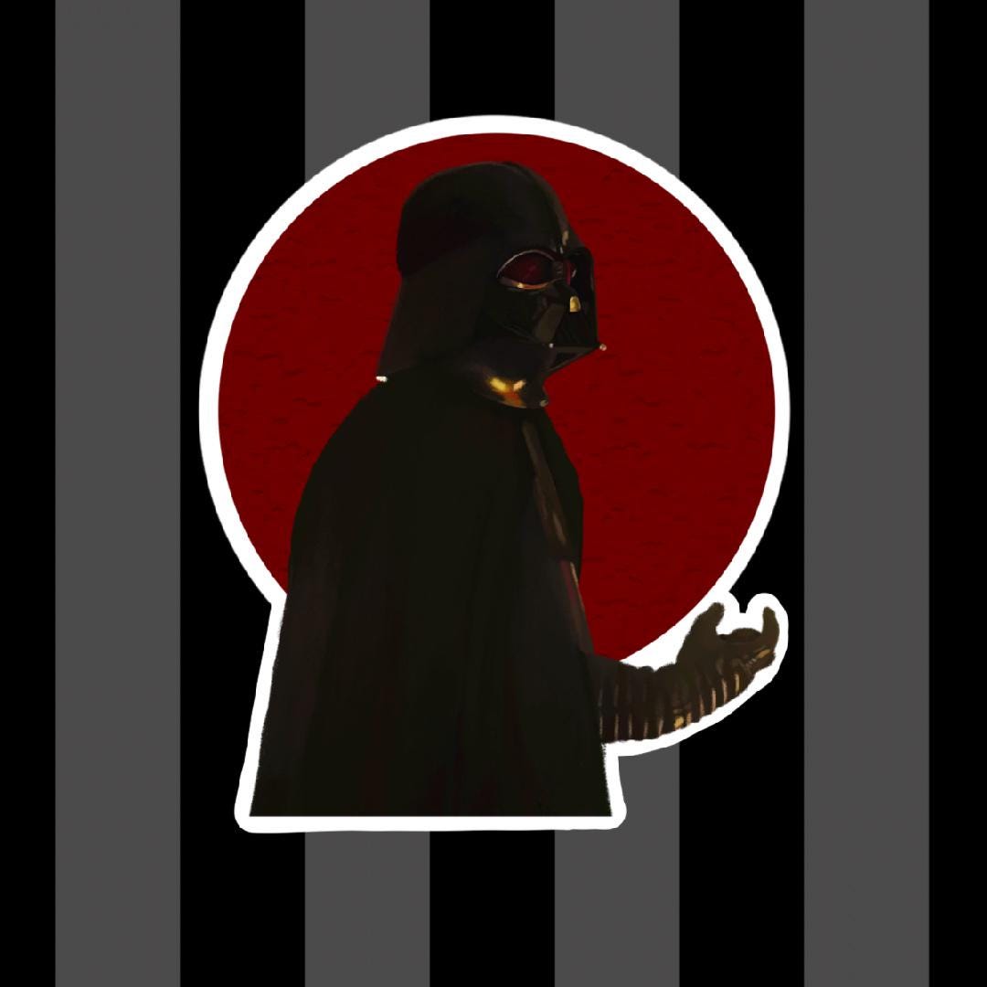 Darth Vader Vinyl Sticker, Anakin Skywalker Art, Sith Dark Side Sticker ...