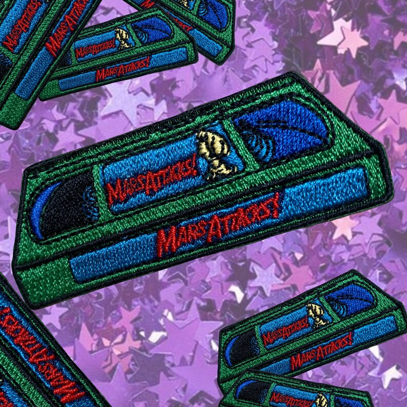 Mars Attacks VHS Retro Throwback Iron on Patch Horror Patch - Etsy