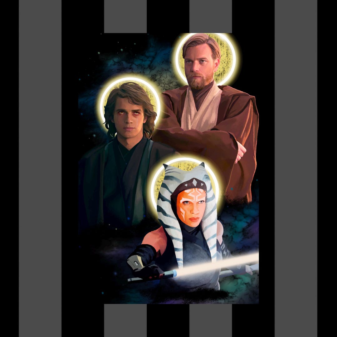 Clone Wars Jedi Trio Art Print, Star Wars Wall Decor (5x7) - Etsy