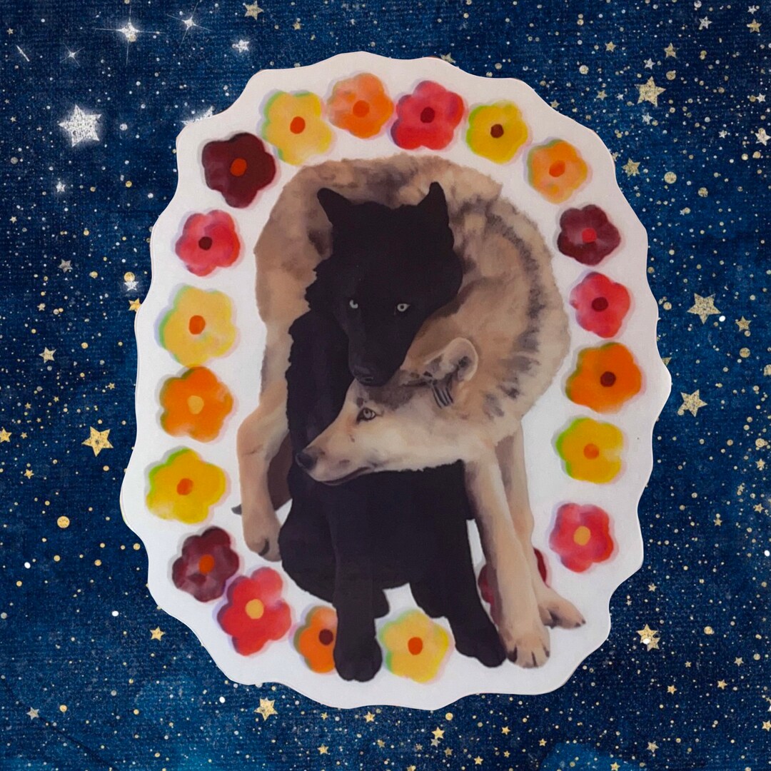 Wolf Week Charity Transparent Sticker Save the Wolves Retro - Etsy