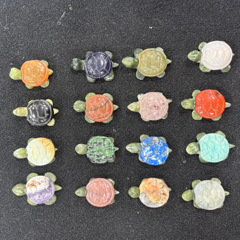 Hand Carved Natural Crystal Sea Turtle Sculpture | Spiritual Ocean ...