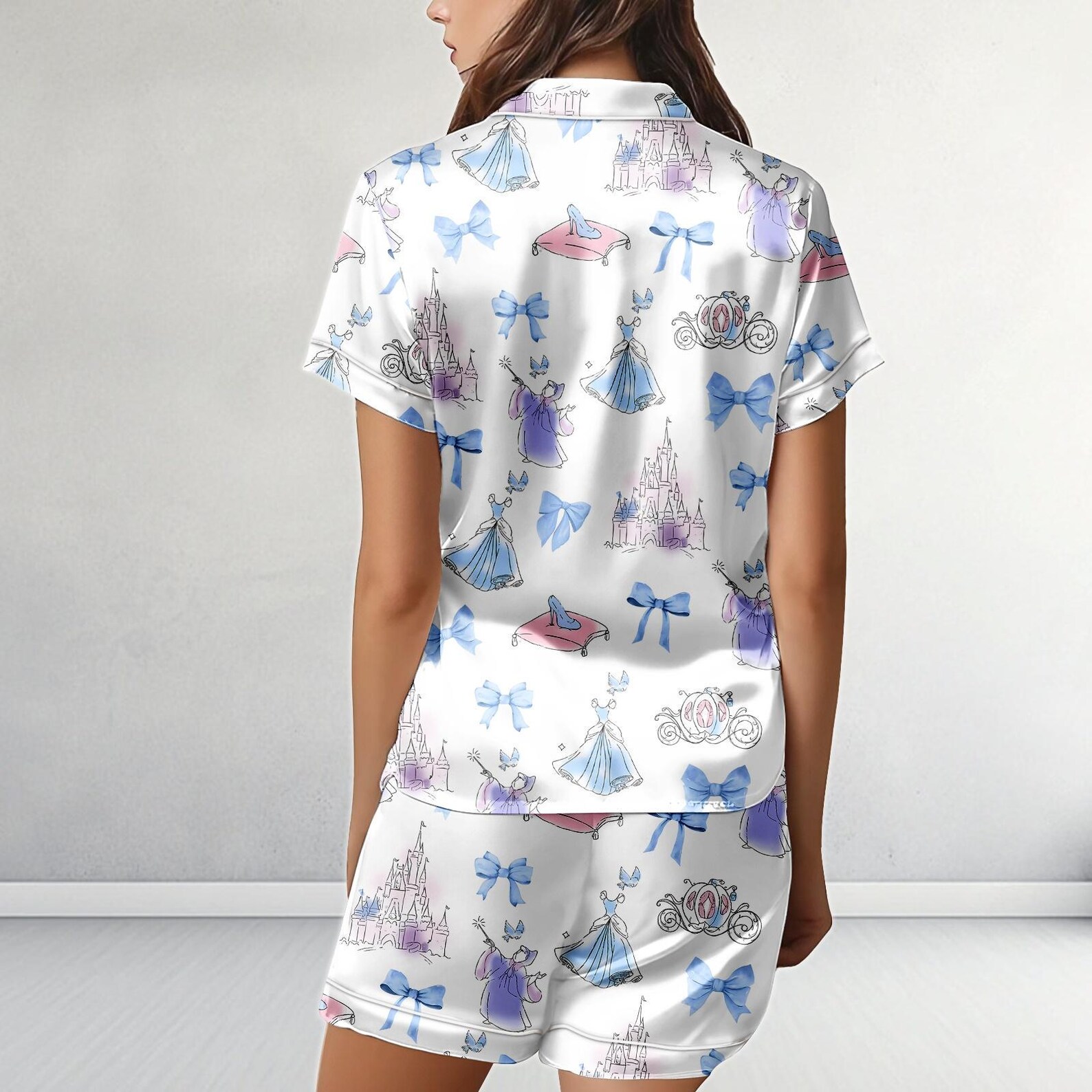 Disney Satin Pajamas, Disneyland Satin Sleepwear, Princess Sleepwear ...