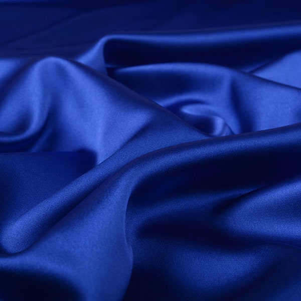 Blue Satin Fabric - Etsy