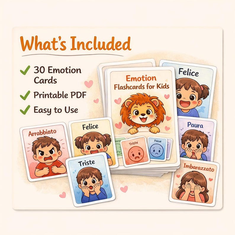 Emotion Flashcards for Kids Printable | Social Emotional Learning ...