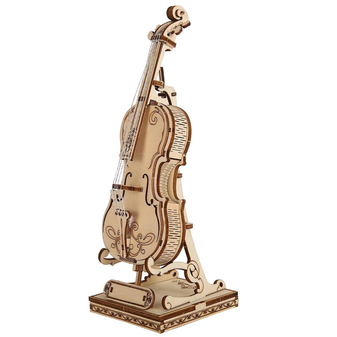 3D Wooden Violin Puzzle Kit | DIY Musical Instrument Model Building Set ...