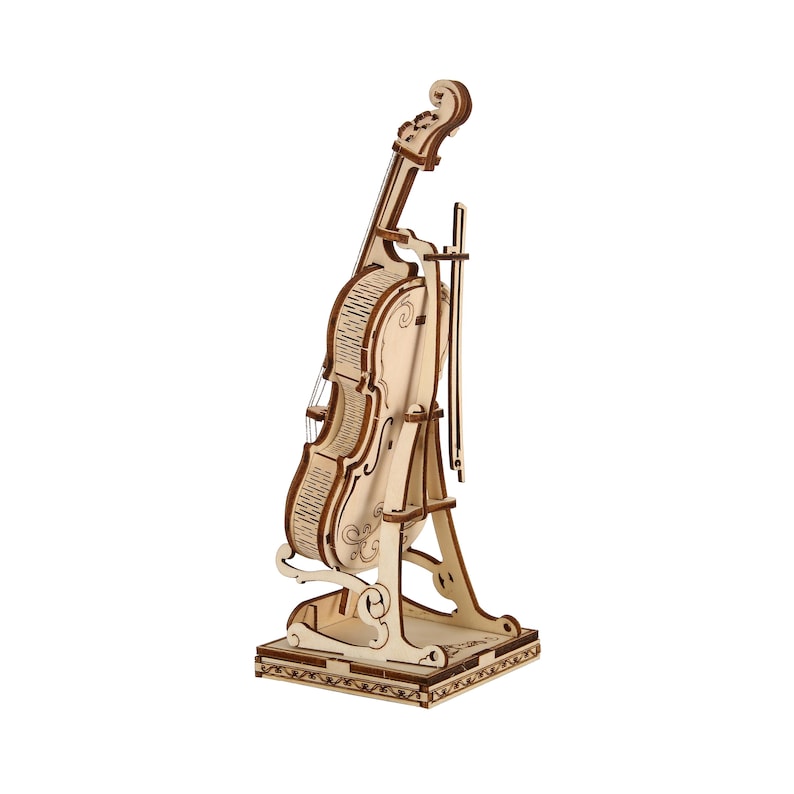 3D Wooden Violin Puzzle Kit | DIY Musical Instrument Model Building Set ...
