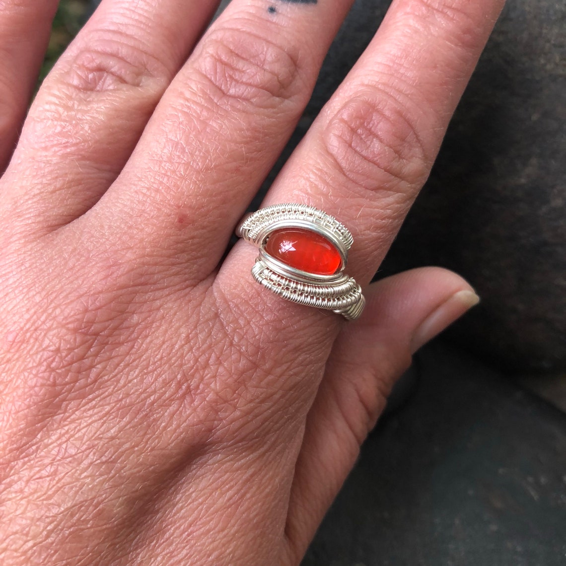 Size 9 Ring Wire Wrapped Ring Carnelian Ring Wire Etsy size-9-ring-wire-wrapped-ring-carnelian-ring-wire-etsy