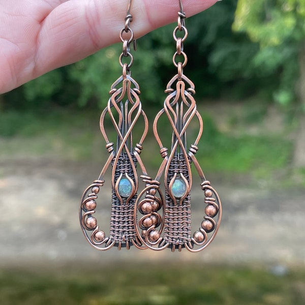 Wire Wrap Earrings - Etsy