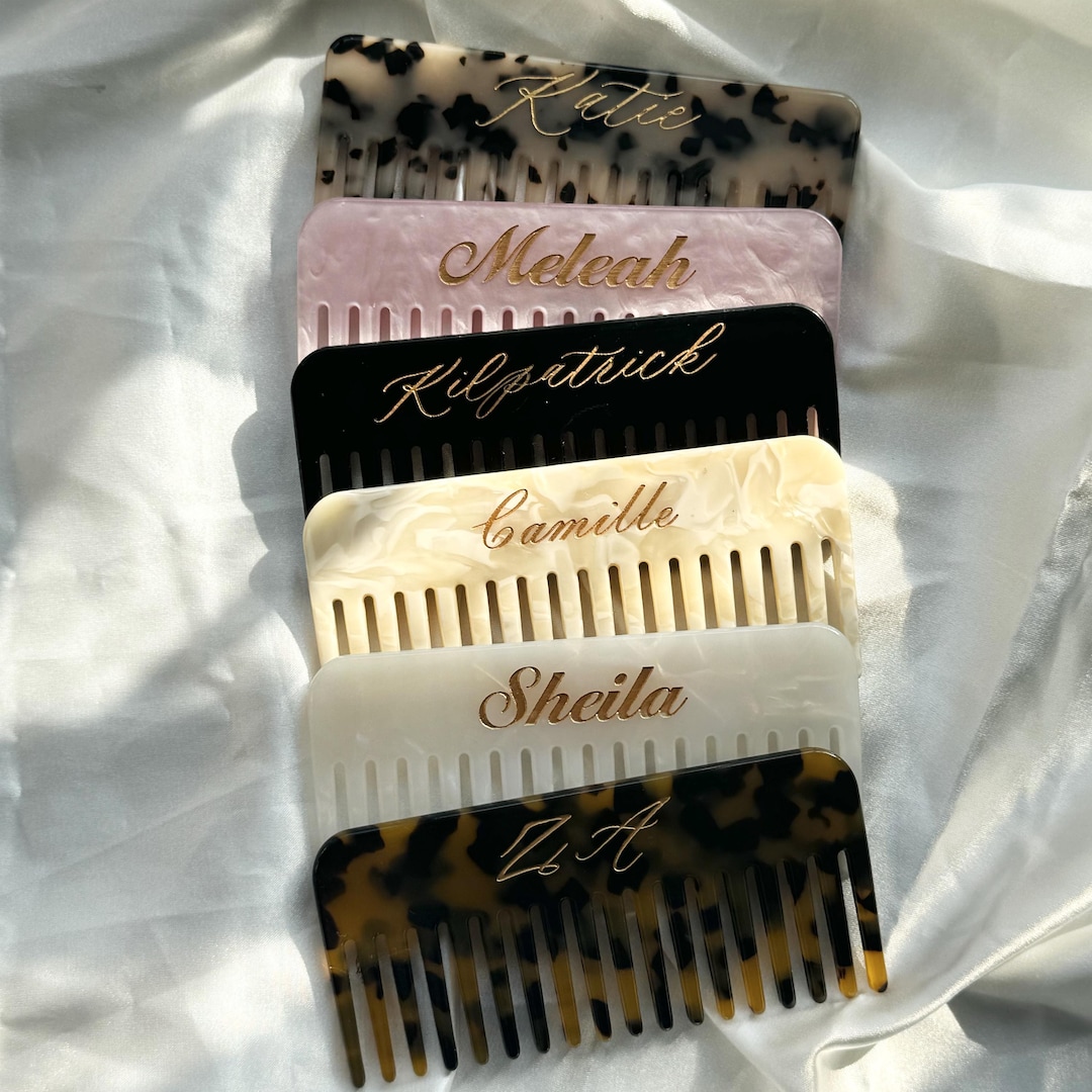 Personalized Name Hair Comb, Custom Engraved Comb, Bridesmaid Gift ...