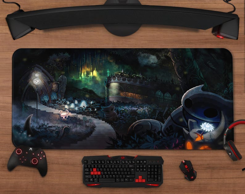 Hollow Knight Gaming Mouse Pad | Dark Indie Extended Desk Mat XXL - Etsy