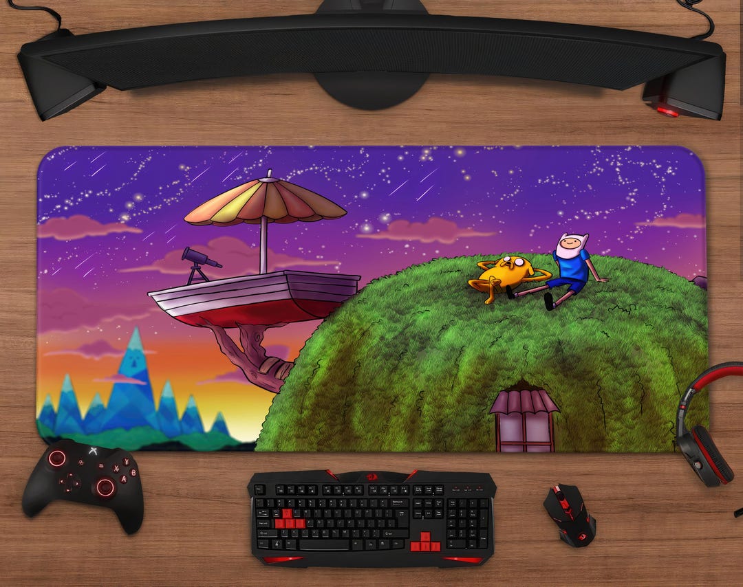 Adventure Time Finn Jake Desk Mat | Cartoon Series XXL Gaming Mousepad ...