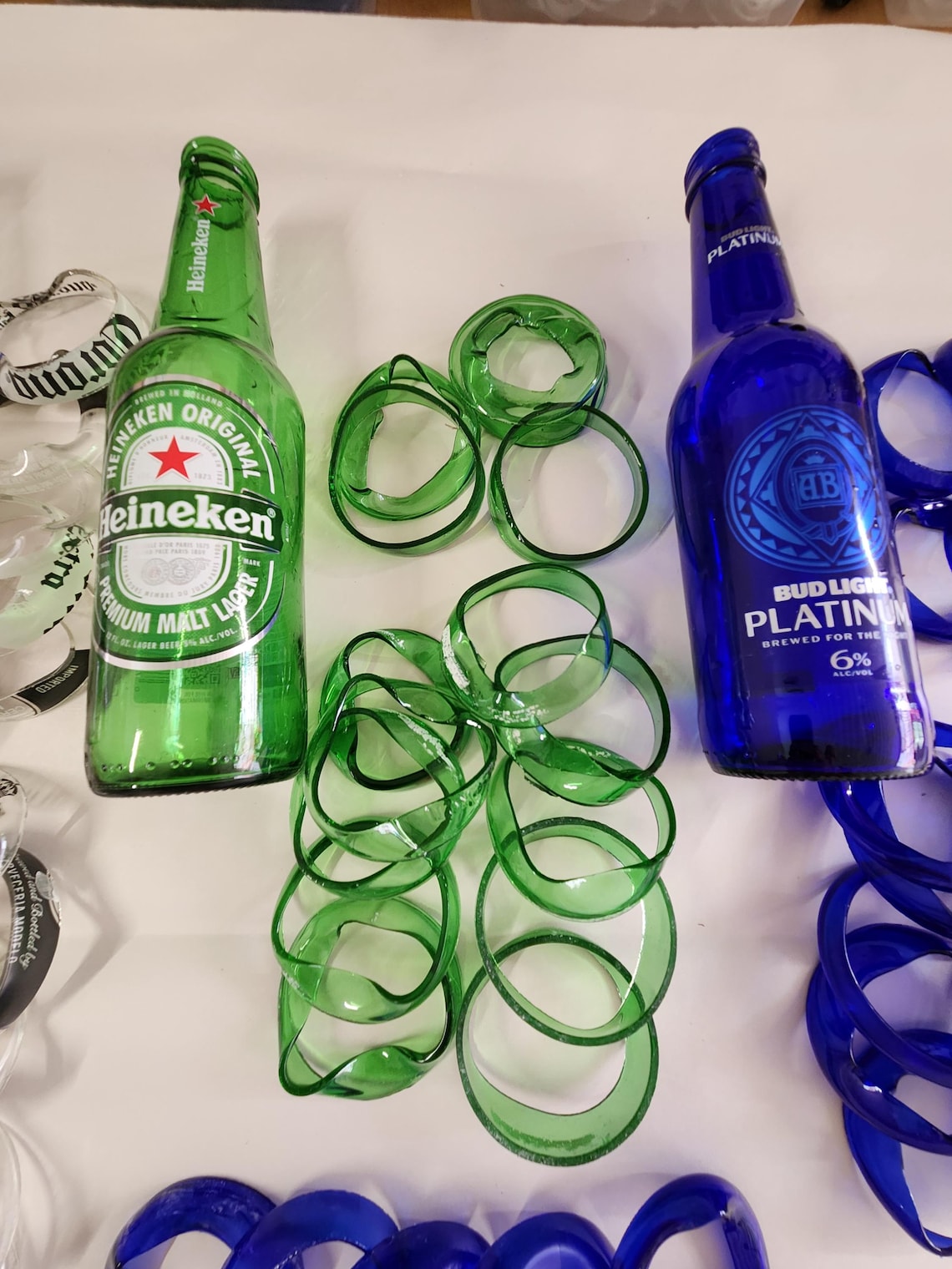 50 Piece ROUND GLASS RINGS Recycled Bottles Diy Projects Mosaics ...